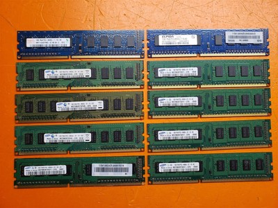 ⭐️⭐️⭐️⭐️⭐️ Lot of 10 Assorted Desktop 1GB PC3-8500 DDR3-1066 RAM Memory ...