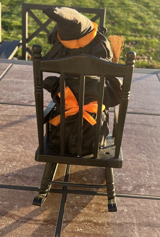 Gemmy 1991 Halloween Rocking Witch Animated Cackling Glow Eyes Doesn’t ...