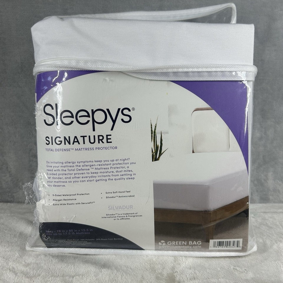 Sleepy's Signature Total Encasement Mattress Protector King Size New ...