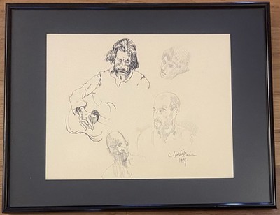 Nathan Goldstein Original Sketch Art Of Responsive Figure Drawing | eBay