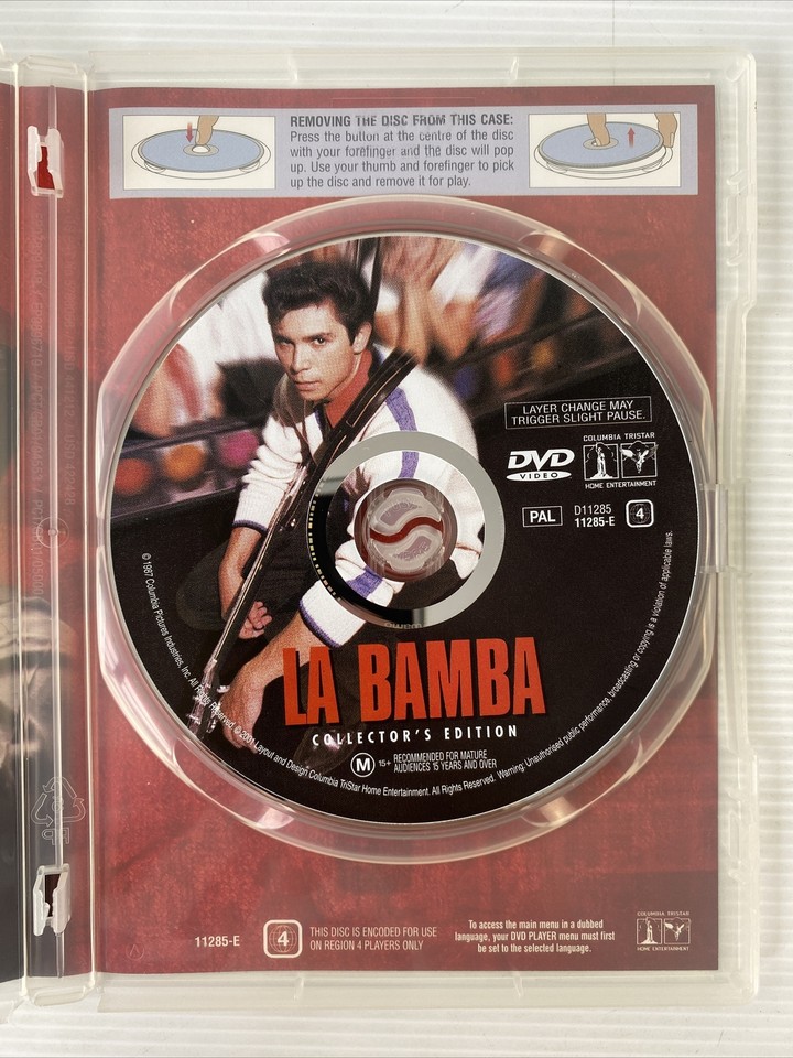 La Bamba (DVD, 1987) Lou Diamond Phillips - Very Good Condition Region ...