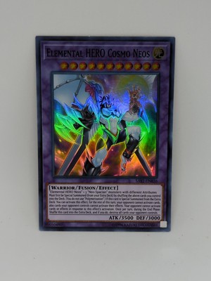 YuGiOh Elemental HERO Cosmo Neos SAST-EN036 Super Rare Unlimited Ed NM ...