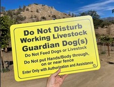 Livestock Guardian Dog Do Not Disturb 2 Two LGD Signs for sale online ...