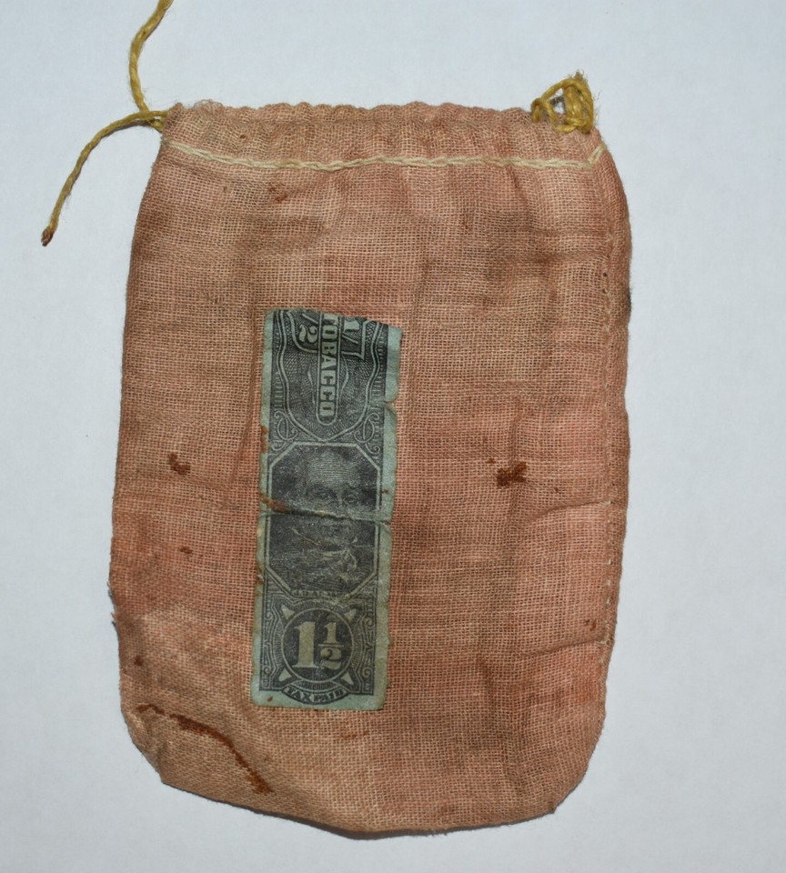 Antique 1910 Era Cloth Tobacco Pouch with 1-1/2 Tax Stamp Empty | eBay