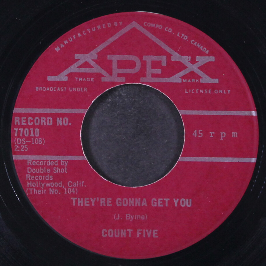 COUNT FIVE: psychotic reaction APEX 7" Single 45 RPM | eBay