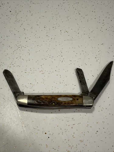 1990 Case XX 6347 HP Pocket Knife Large 3 Blade Stockman Bone Handles ...