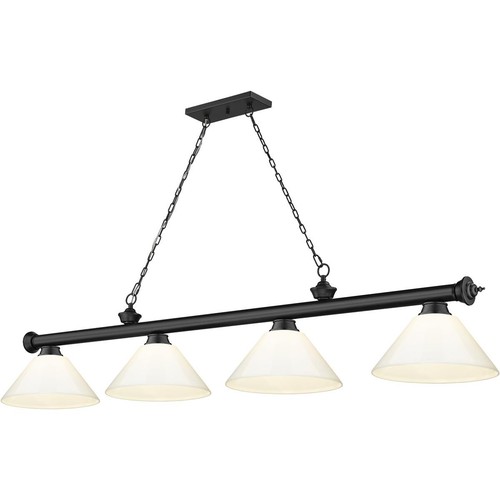 Z-Lite 2306-4MB-PWH Cordon Billiard Light Matte Black 685659171822| eBay