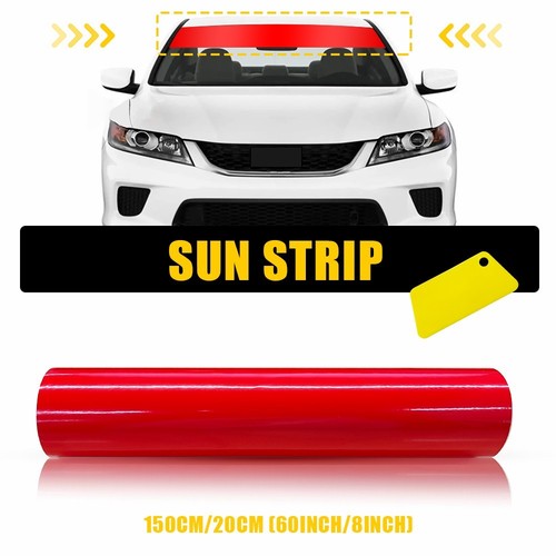 Car Windshield Sticker Sun Visor Strip Stickers Decoration Decal Red 60 ...