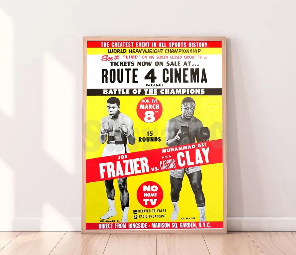 Muhammad Ali vs Joe Frazier 1971 Boxing Poster Vintage Sports Wall Art ...