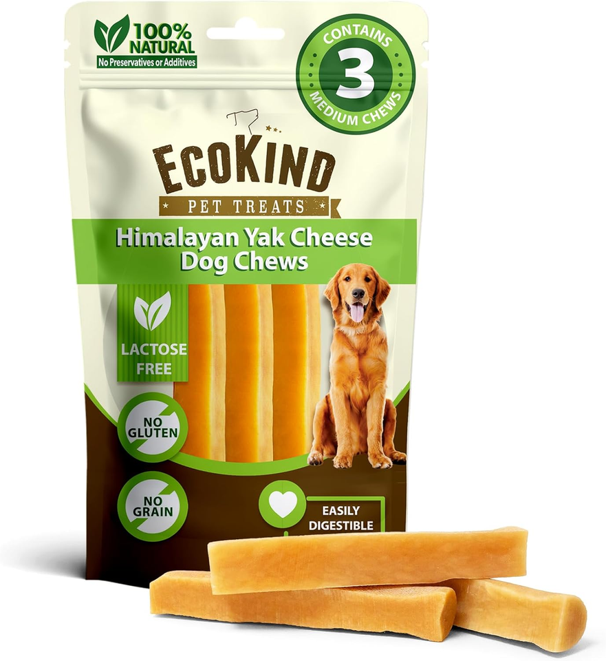 Gold Himalayan Yak Cheese Dog Chew, Yak Dog Treats for Active Chewers ...
