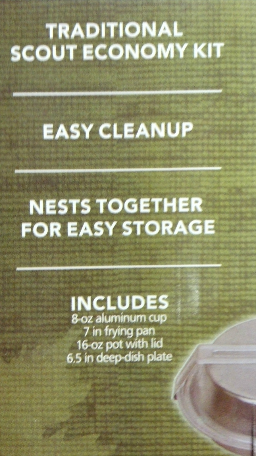 Coleman, MESS KIT, 5 PIECE ALUMINUM, SCOUT KIT, EASY CLEANUP, EASY ...