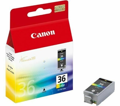 Genuine Canon Pixma 36 Color Ink Cartridge OEM Chromalife 100 CLI-36 ...