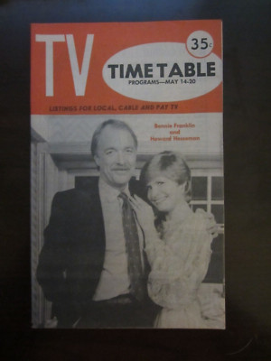 TV Guide Time Table Regional Magazine May 1983 Bonnie Franklin Hesseman ...