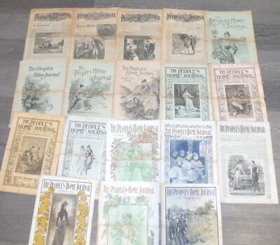Antique Magazine Lot of 18 issues The People's Home Journal 1890s 1900s ...