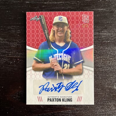 Paxton Kling LSU Tigers Hero 2021 Leaf Perfect Game Shimmer auto ...