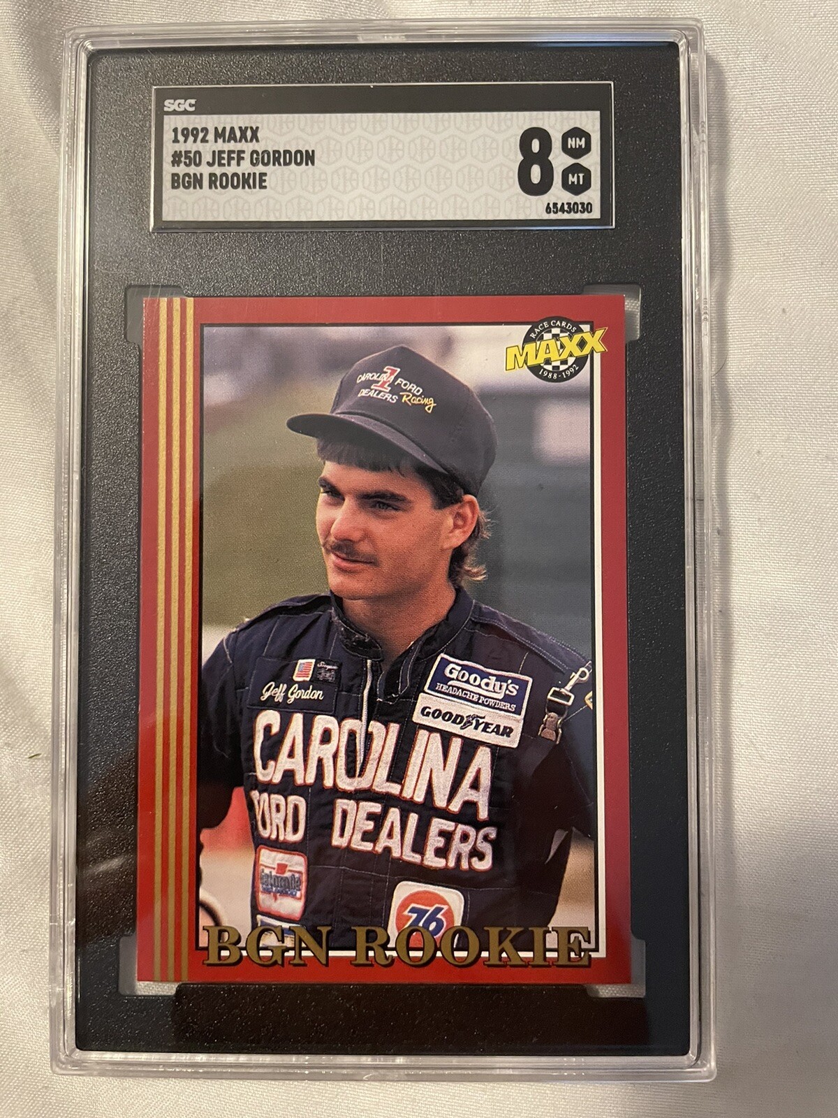 JEFF GORDON BGN #50 ROOKIE SGC 8 | eBay