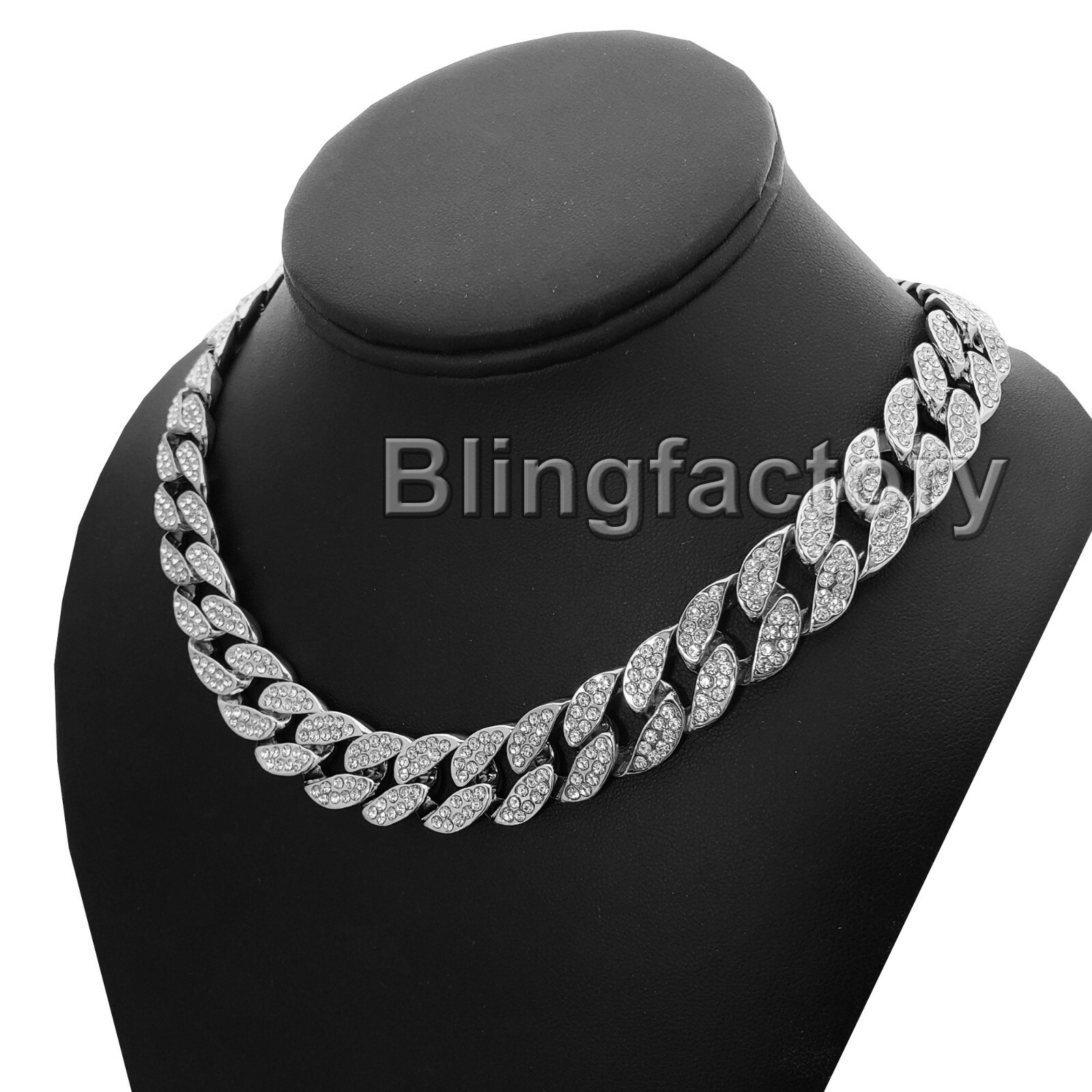 Silver Plated Alloy Iced Shark Pendant Cubic Zirconia Iced Cuban Chain ...