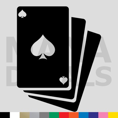 Ace of Spades Vinyl Die Cut Decal Sticker - Playing Cards Poker | eBay