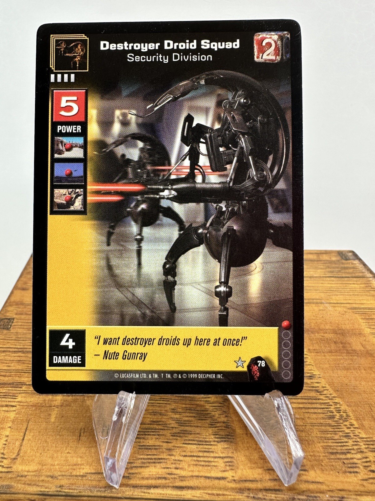 Star Wars Young Jedi CCG Menace of Darth Maul Destroyer Droid Squad 78 ...