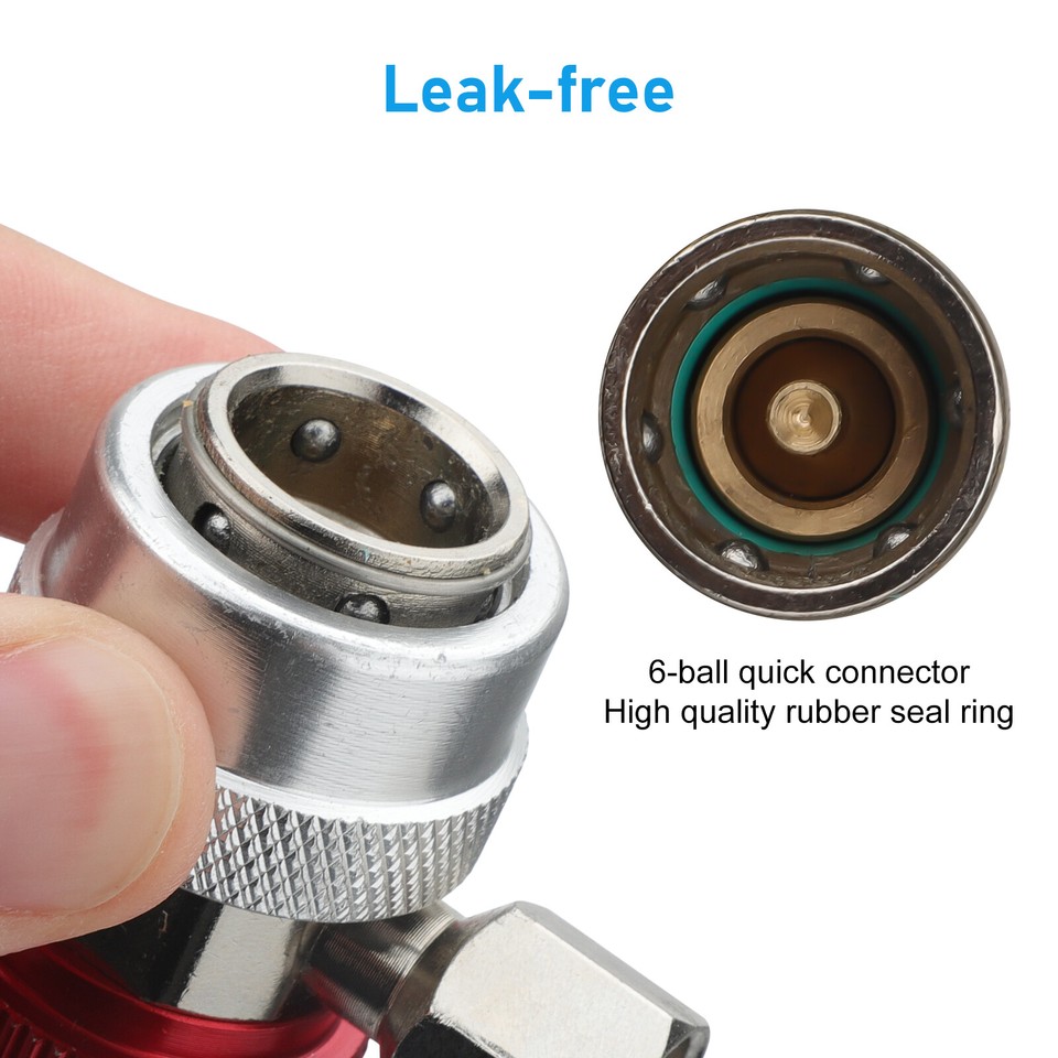 2x R134A Quick Coupler Adapter, Adjustable HP & LP Connector for Car AC ...