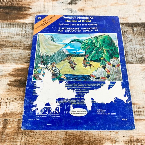 Dungeons & Dragons Adventure Module X1 The Isle of Dread - TSR 9043 | eBay