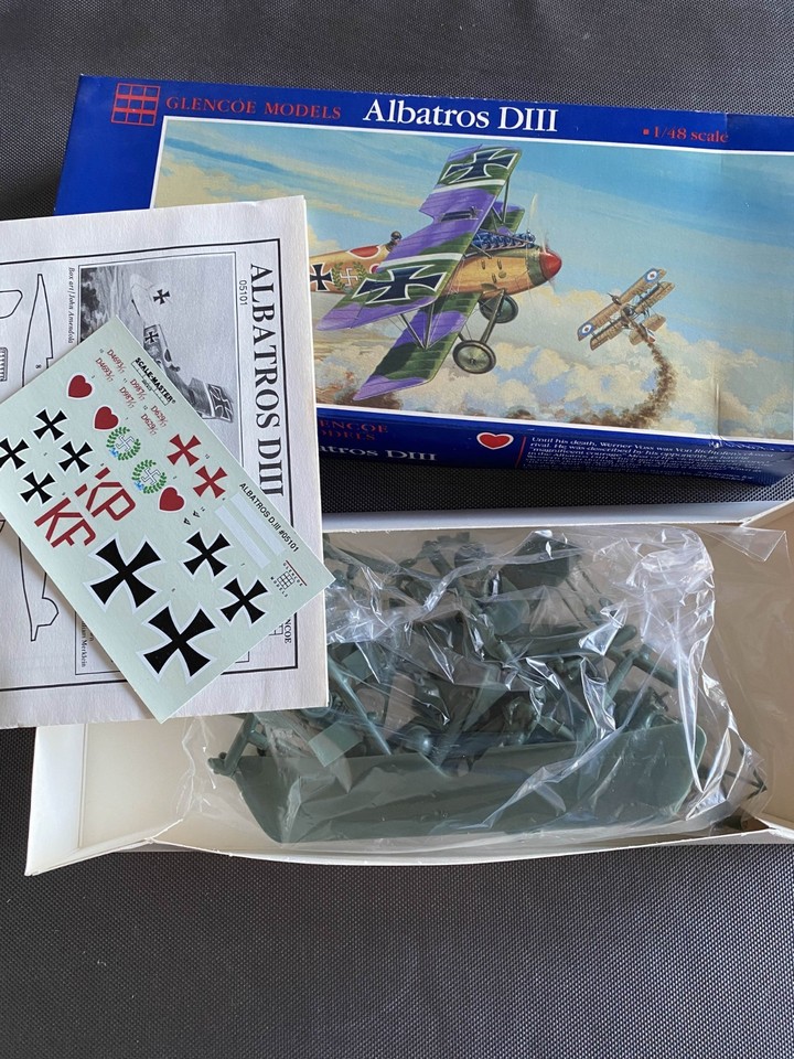Glencoe Models 1/48th Scale Albatros DIII Model Kit No. 5101 | eBay
