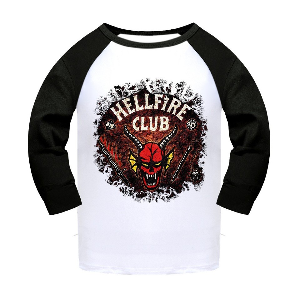 Kids Boys Stranger Things Cosplay Hellfire Club Nightwear Top Pants ...