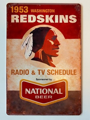 Washington Redskins National Beer Sign - 1953 Schedule Commanders | eBay