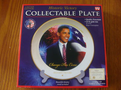 PRESIDENT BARACK OBAMA COLLECTABLE PLATE BRAND NEW NICE | eBay
