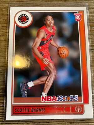 Scottie Barnes Rookie Card 2021-22 NBA Hoops #227 RC Toronto Raptors ...