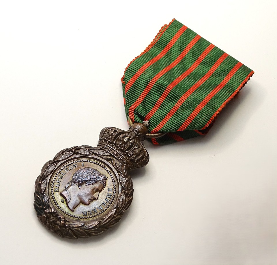 Saint Helena Medal. Napoleon I Emperor. 1857. France. Original Ribbon ...