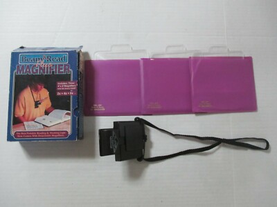 BEAM AND READ PLUS MAGNIFIER PORTABLE READING WORKING LIGHT 2x 4X 6x ...