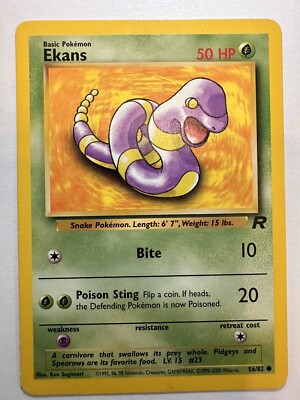 Pokémon TCG Ekans Team Rocket 56 Regular Unlimited Common | eBay