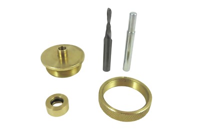 Router Inlay Kit Solid Brass 3 Piece Guide Bushings, 1/8” Carbide Bit ...