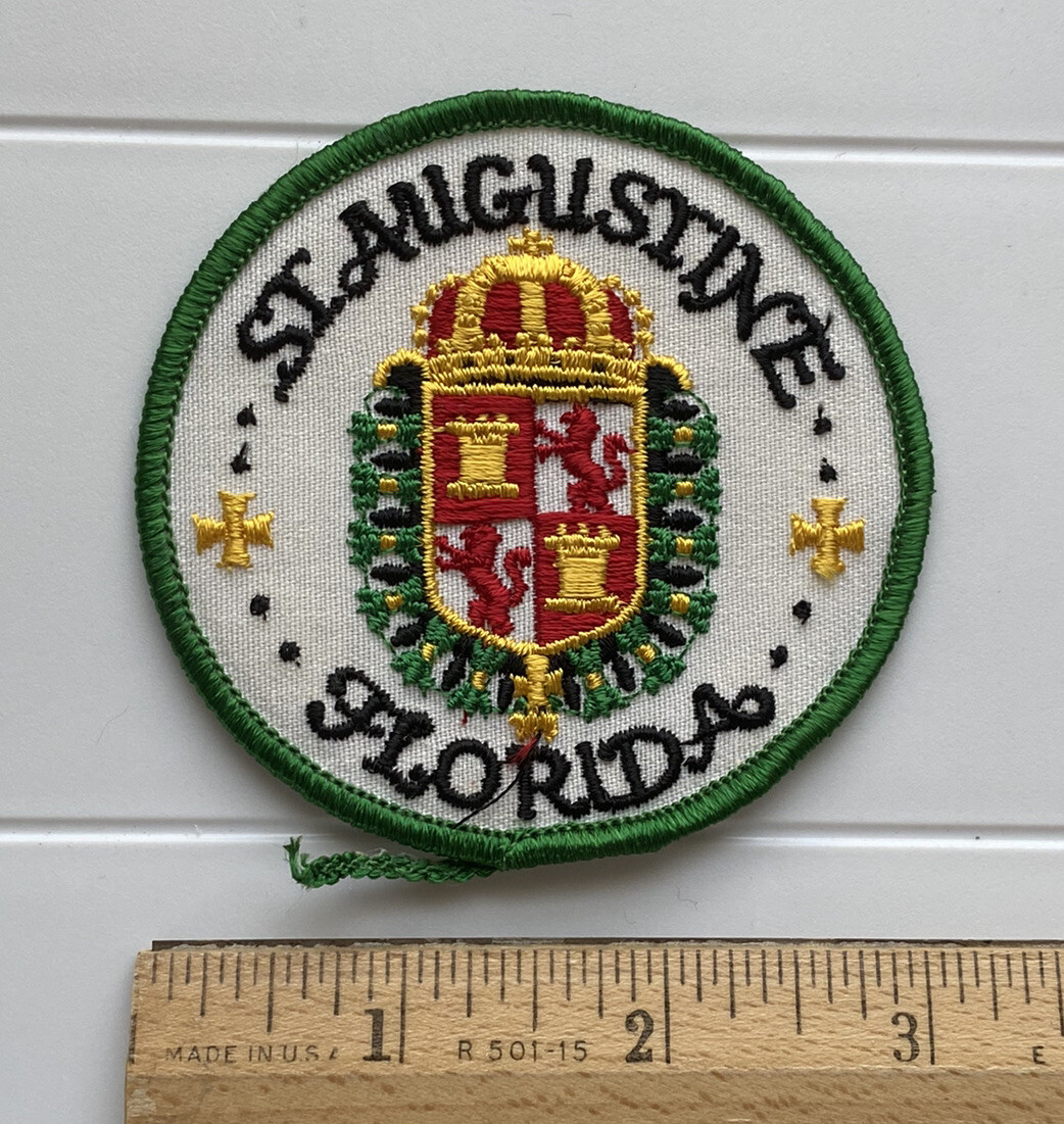 Saint St. Augustine Florida Coat of Arms Crest Souvenir Round ...