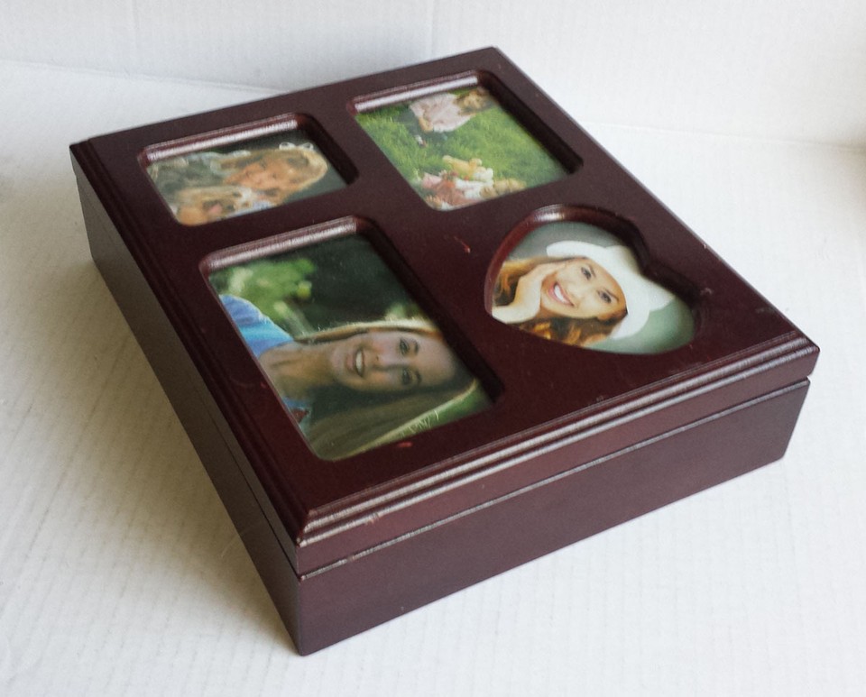 Jewelry Box wooden brown (9 x 10 inches) photo frame top | eBay