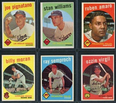 1959 TOPPS GROUP LOT of (24) CARDS CONTENTS (2) CHRISTMAS RACK PACKS EX ...