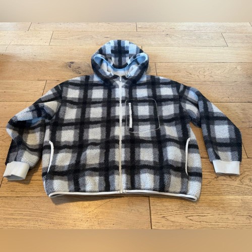 JW Anderson Uniqlo Buffalo Check Fleece Hoodie Jacket Women's Sz XL | eBay