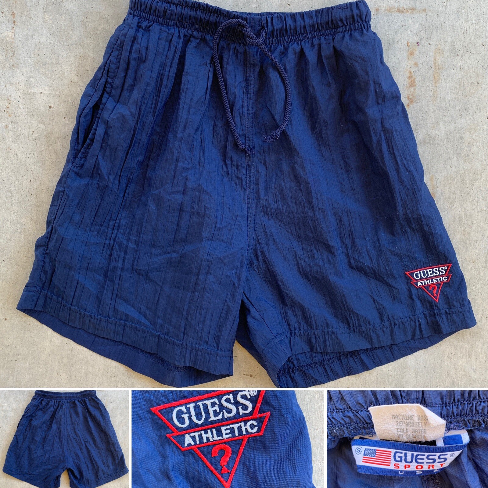 Vintage Guess Sport USA Guess Athletic Spellout Logo… - Gem