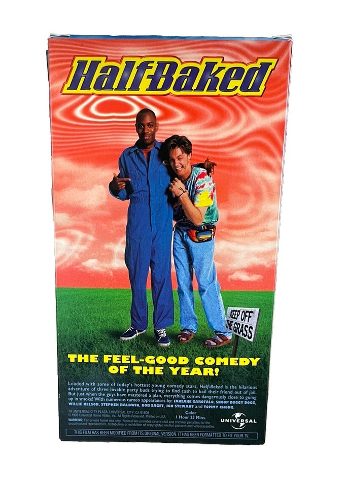 Half Baked (VHS, 1998) Dave Chappelle Weed Funny Snoop Tommy Chong ...