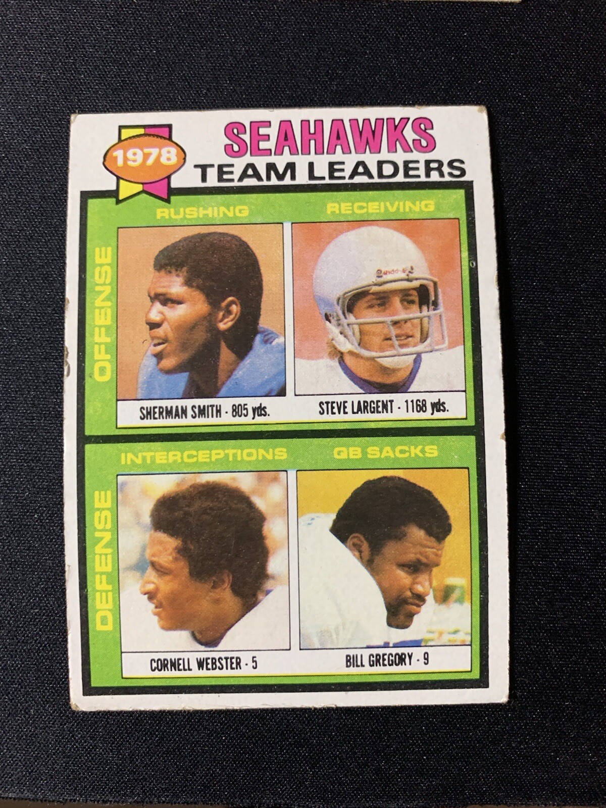 1979 Topps - #244 Sherman Smith, Steve Largent, Bill Gregory, Cornell ...