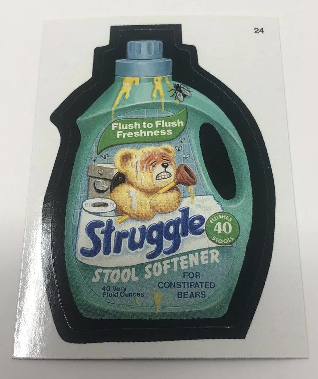 2004 Wacky Packages Series 1 Stickers #24 Struggle Stool Softener | eBay