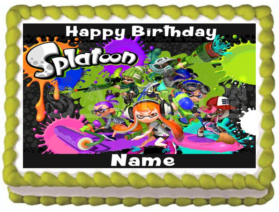 SPLATOON Party Edible Cake topper image | eBay