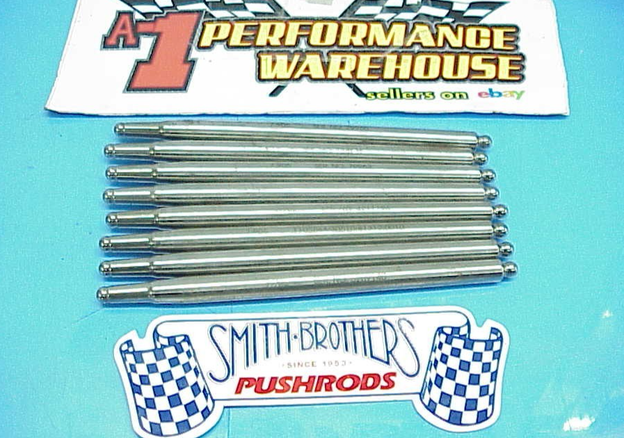 8 Polished Tapered Pushrods 1/2" - 7.905" Single Taper Smith Brothers ...