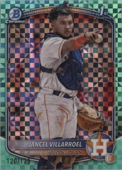 2025 Bowman - Chrome Prospects Jancel Villarroel #BCP-26 Aqua X-Fractor ...