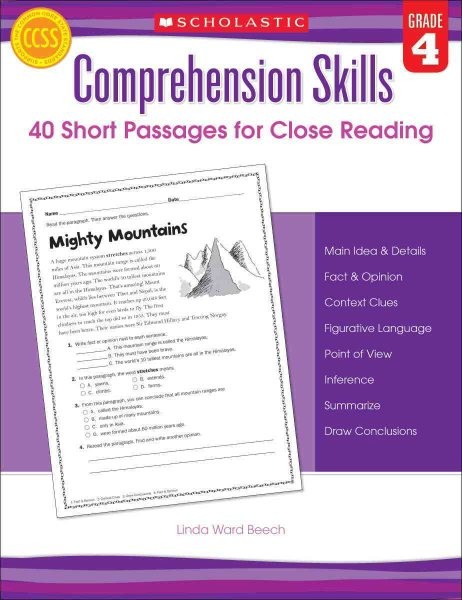 Comprehensive Skills : 40 Short Passages for Close Reading, Grade 4, Paperbac... 9780545460552| eBay