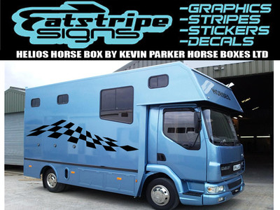 Horse Box Stickers Graphics Decals Stripes Van Trailer Vinyl Motorhome ...
