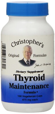 Dr. Christopher's original formula-THYROID MAINTENANCE(475mg)*100Veg ...