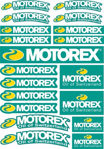 Motorex Decals Sheet Sponsor Graphics Stickers Set Logo Adhesive 19 Pcs ...