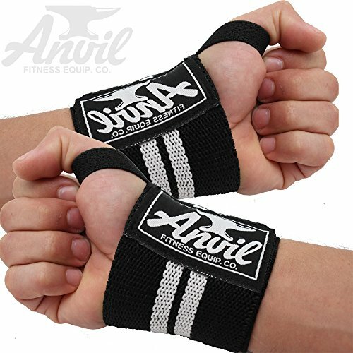 Anvil Fitness Wrist Wraps Pair of Adjustable Straps Brace Support Bands ...
